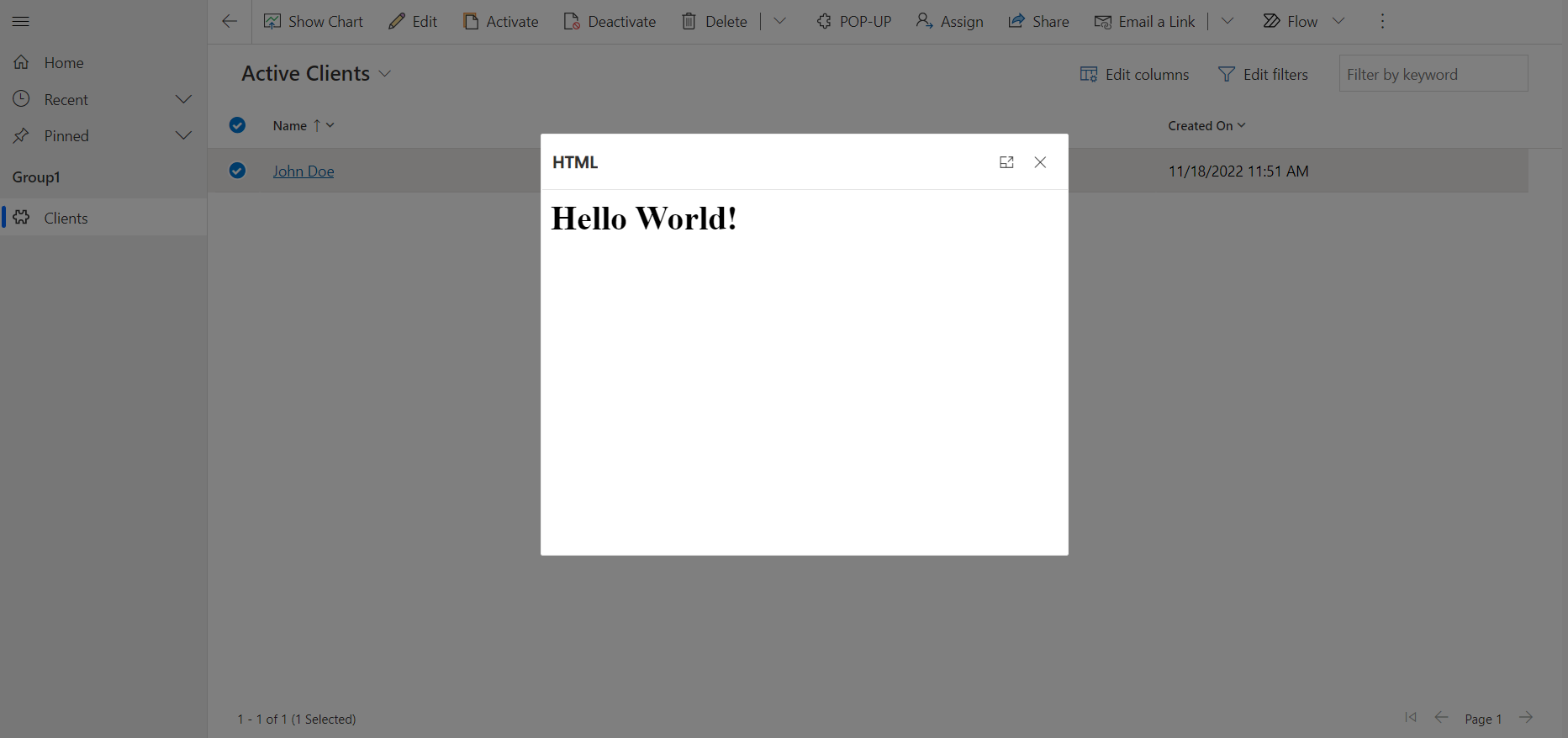 Microsoft Dynamics 365 : Pop-Up window on button click – FISOFT Consulting
