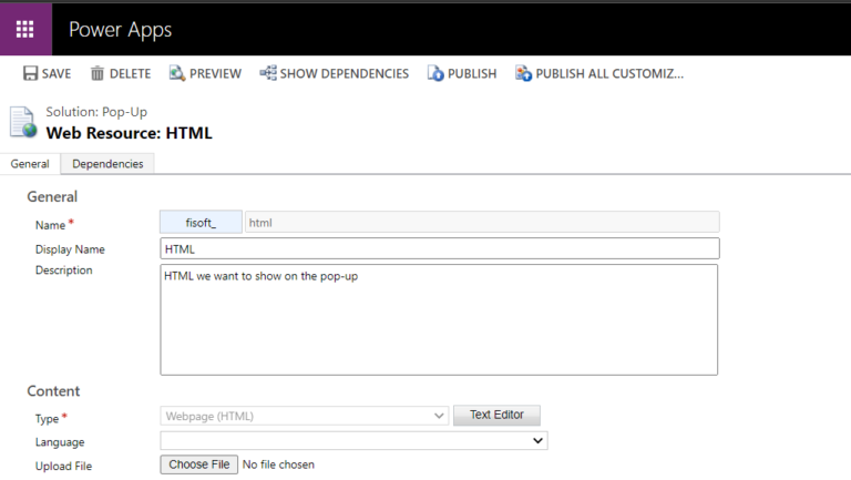 Microsoft Dynamics 365 : Pop-Up window on button click – FISOFT Consulting